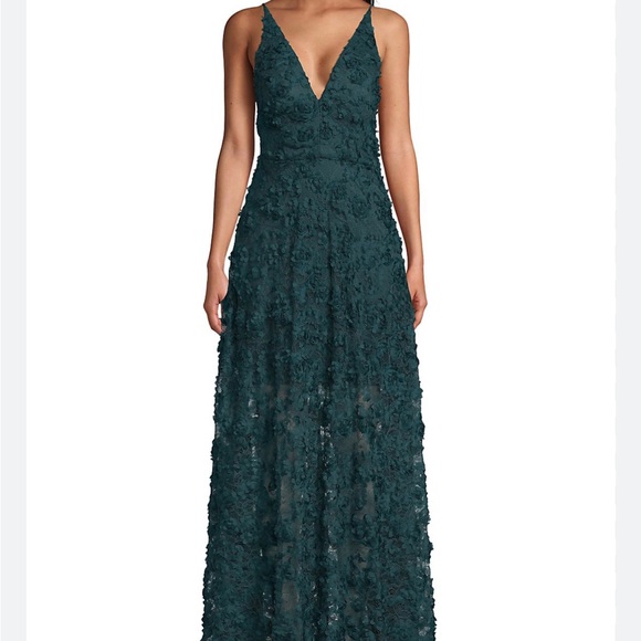 Xscape | Dresses | Xscape Floral Lace Emerald Green Prom Dress | Poshmark
